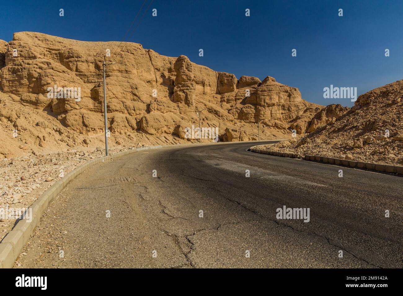 Road to the Valley of the Kings at the Theban Necropolis, Egypt Stock ...
