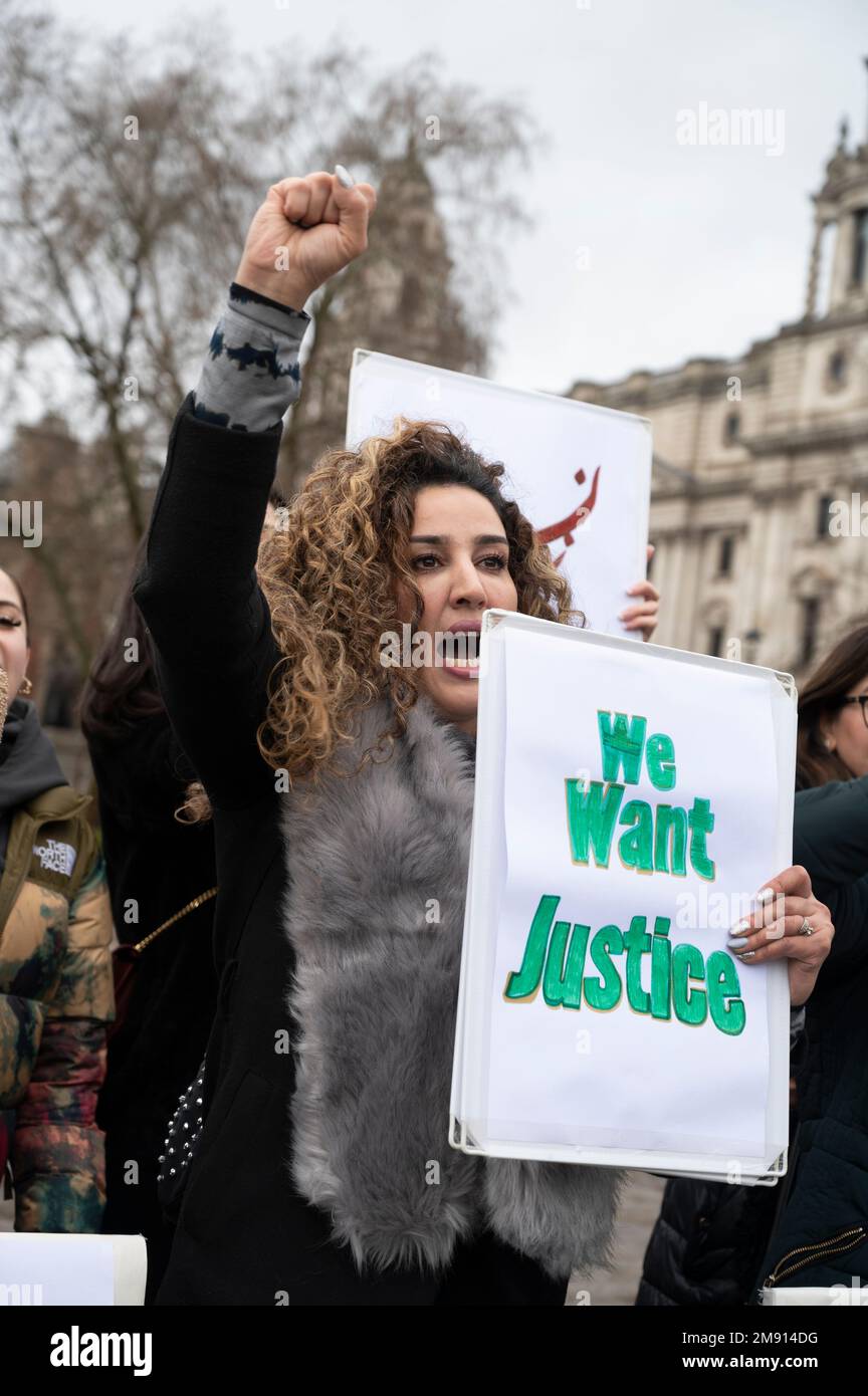 On January 14th 2023 a group of Afghan women demonstrate in Parliament ...