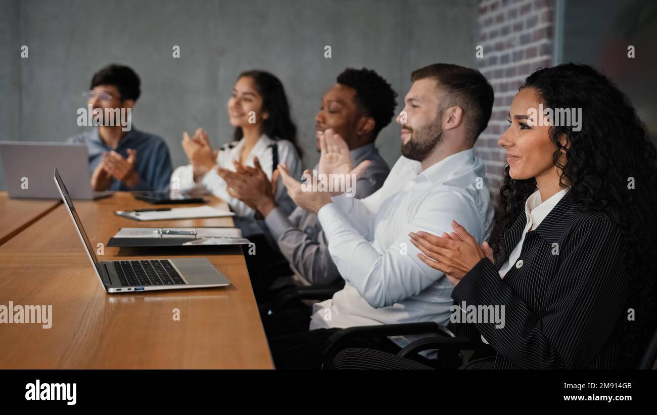 Diverse multiracial business team partners colleagues workers ...