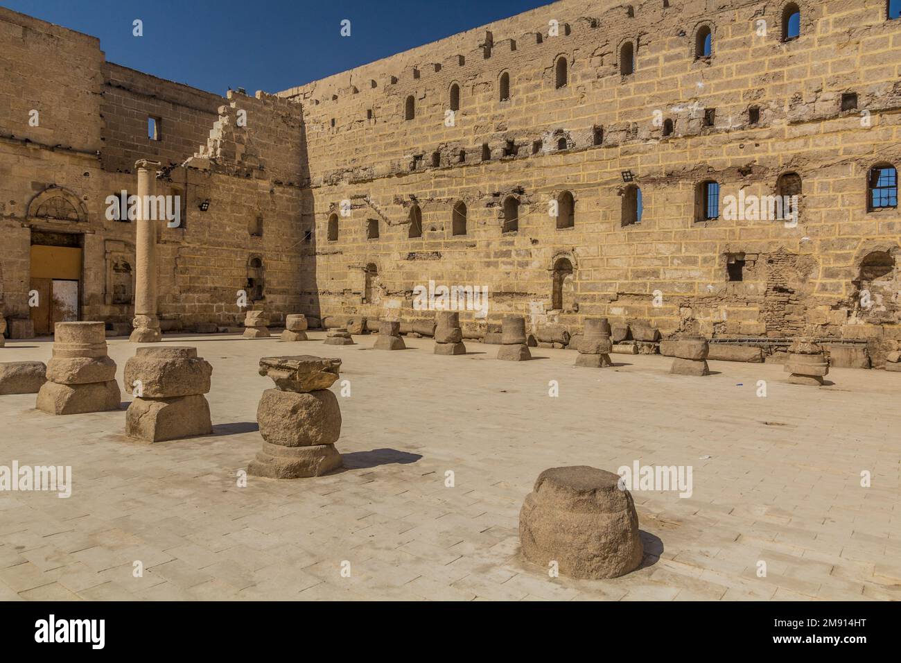 Coptic White Monastery (Deir al Abyad) near Sohag, Egypt Stock Photo ...