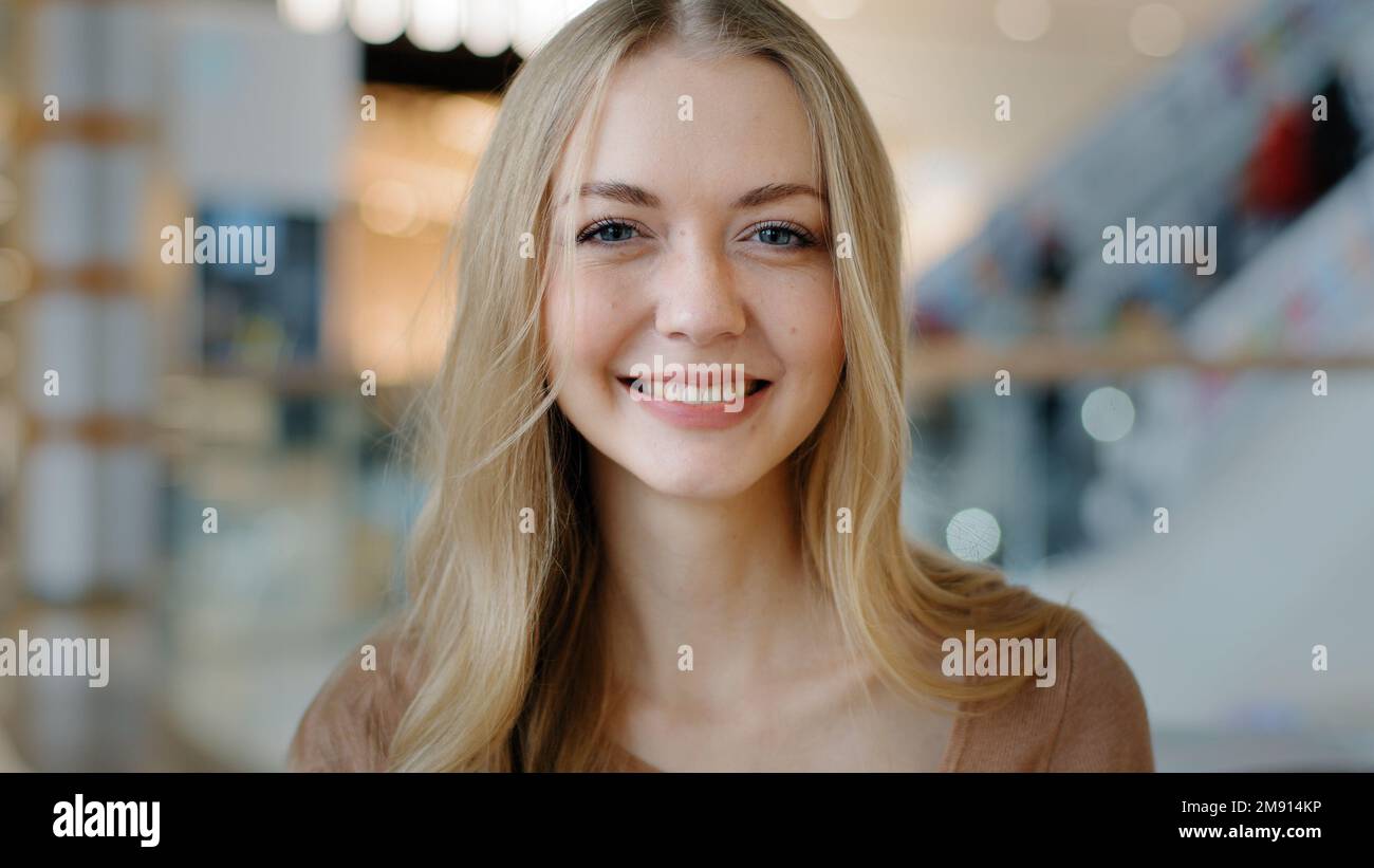 Female Satisfied Face Caucasian Carefree Successful Lady Cheerful Woman