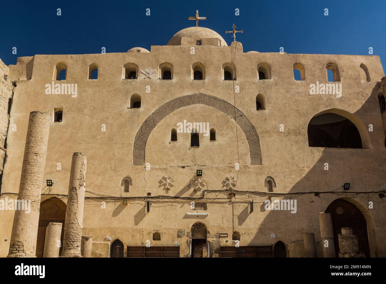 Coptic White Monastery (Deir al Abyad) near Sohag, Egypt Stock Photo ...