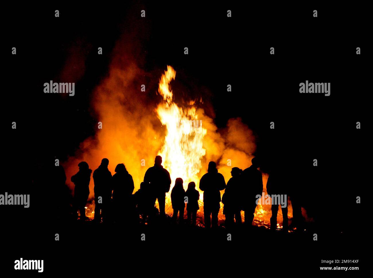 Walpurgis night bonfires, Motala, Sweden, Valborg, as it is called in ...