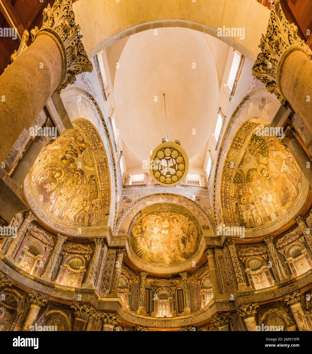 SOHAG, EGYPT: FEB 11, 2019: Interior of the Red Monastery (Deir al ...