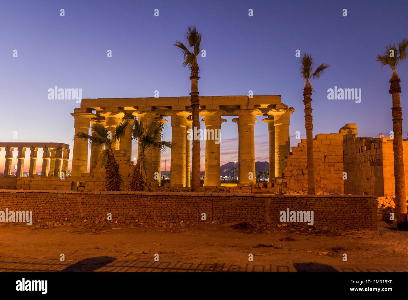 Evening view of Luxor temple, Egypt Stock Photo - Alamy