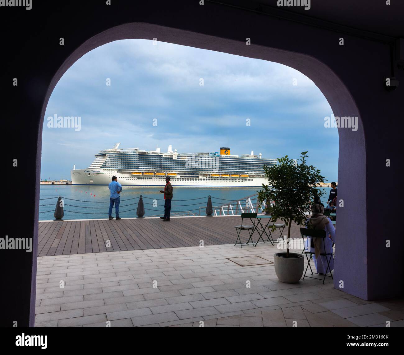 Doha skyline and cruise port 20-01-2023 Doha Qatar Stock Photo - Alamy
