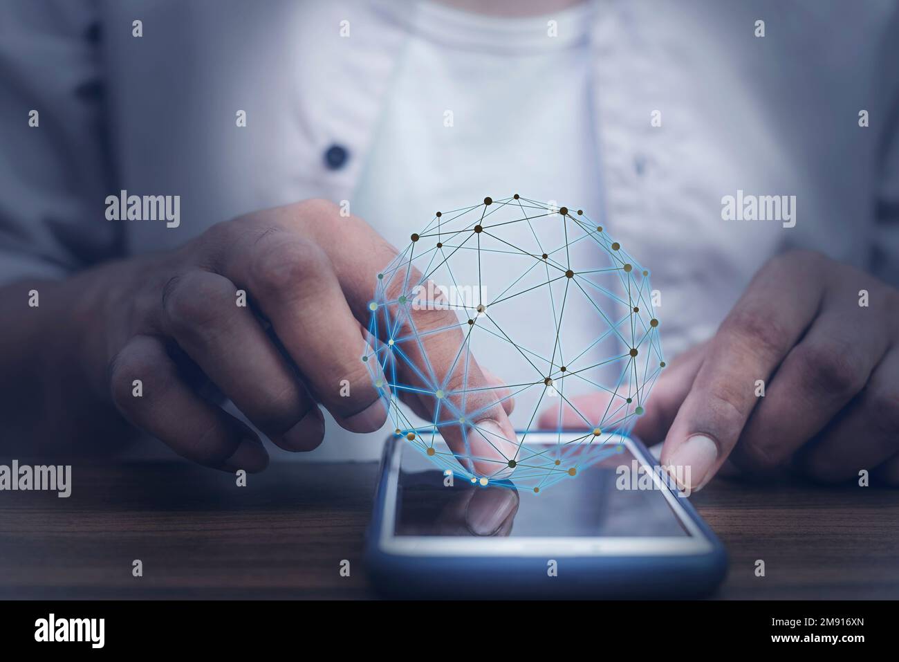 Global internet connection application and technology digital marketing ...