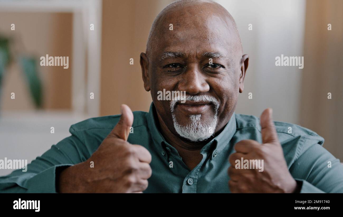 Portrait of happy elderly african american man smiling old senior ...