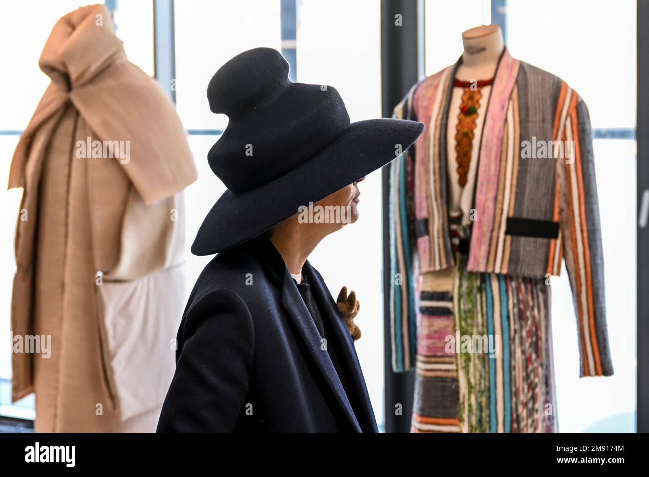 Berlin, Germany. 16th Jan, 2023. Hat designer Maryam Keyhani comes to ...