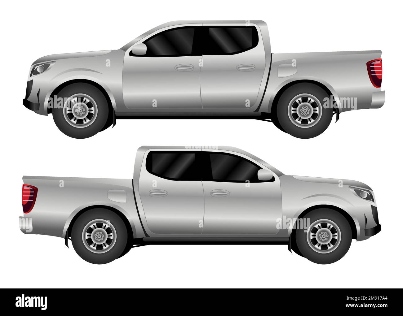 Vector pickup truck with white background Stock Vector Image & Art - Alamy