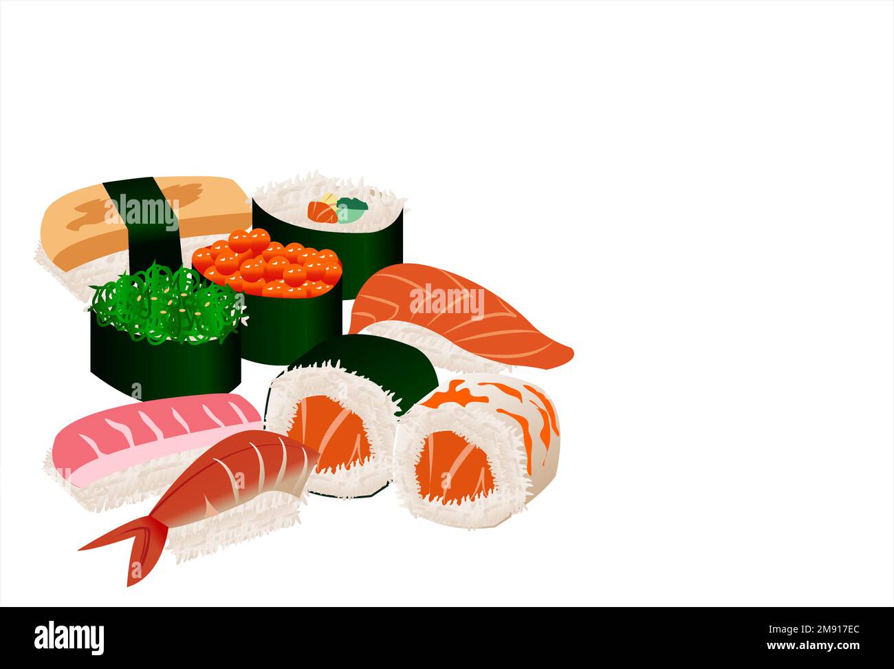 set sushi delicious japan vector Stock Vector Image & Art - Alamy