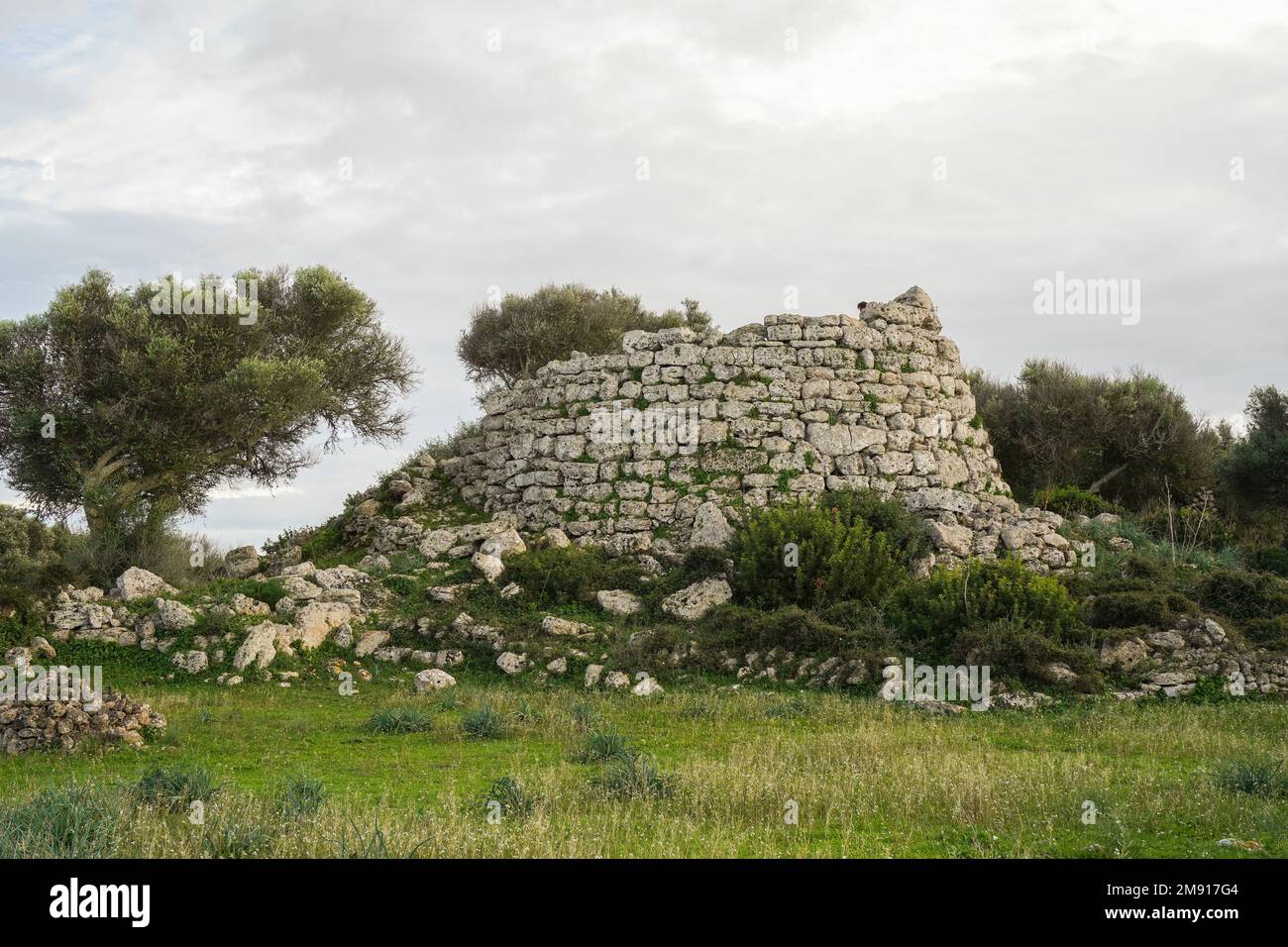 Remains of central talayot, Talatí de Dalt, prehistoric settlement on ...