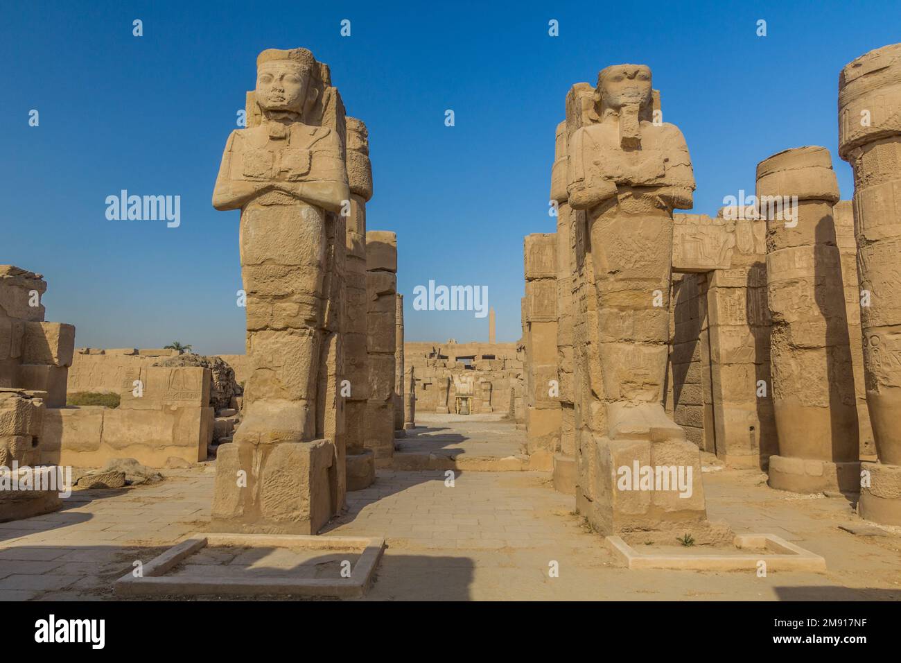 Pharaoh statues in the Karnak Temple Complex, Egypt Stock Photo - Alamy