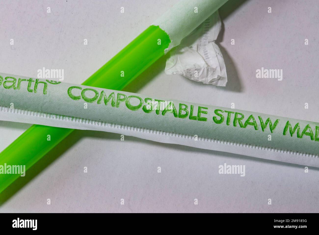 100% Compostable Straw Close-Up, 2023, USA Stock Photo - Alamy