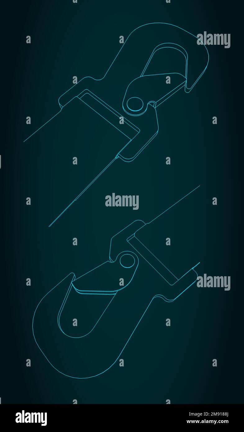 Stylized vector illustration of webbing sling hook Stock Vector Image ...
