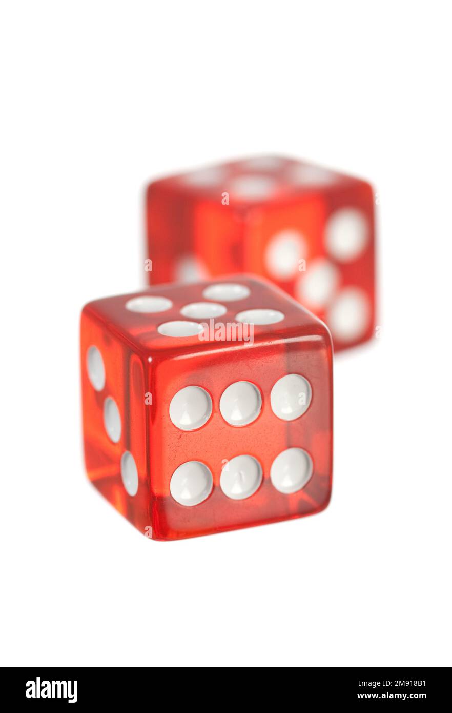 Two dice red white hi-res stock photography and images - Alamy