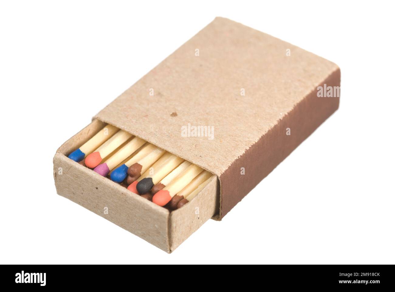 An open matchbox isolated on white Stock Photo - Alamy
