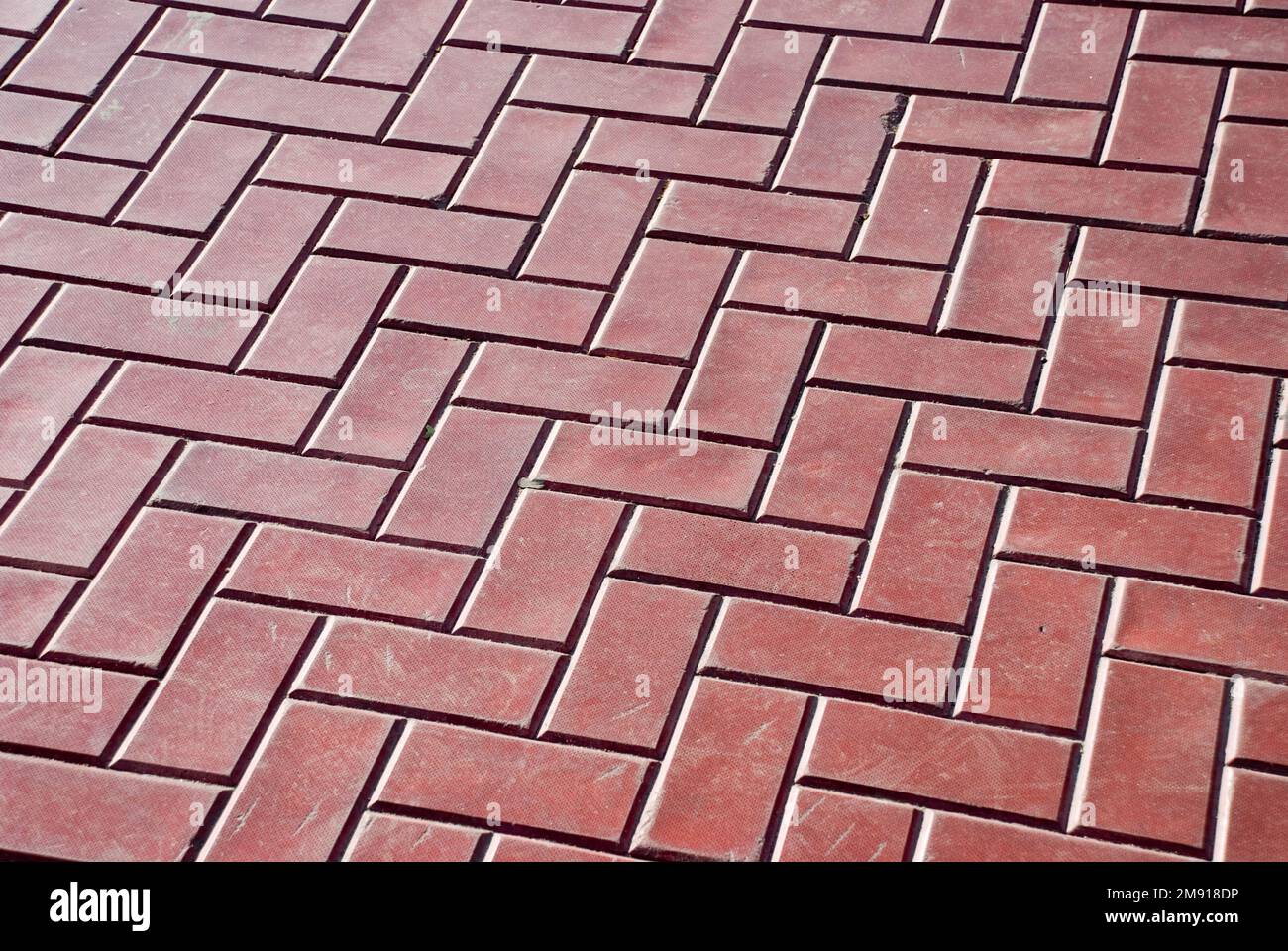 Red block pavement texture background Stock Photo - Alamy