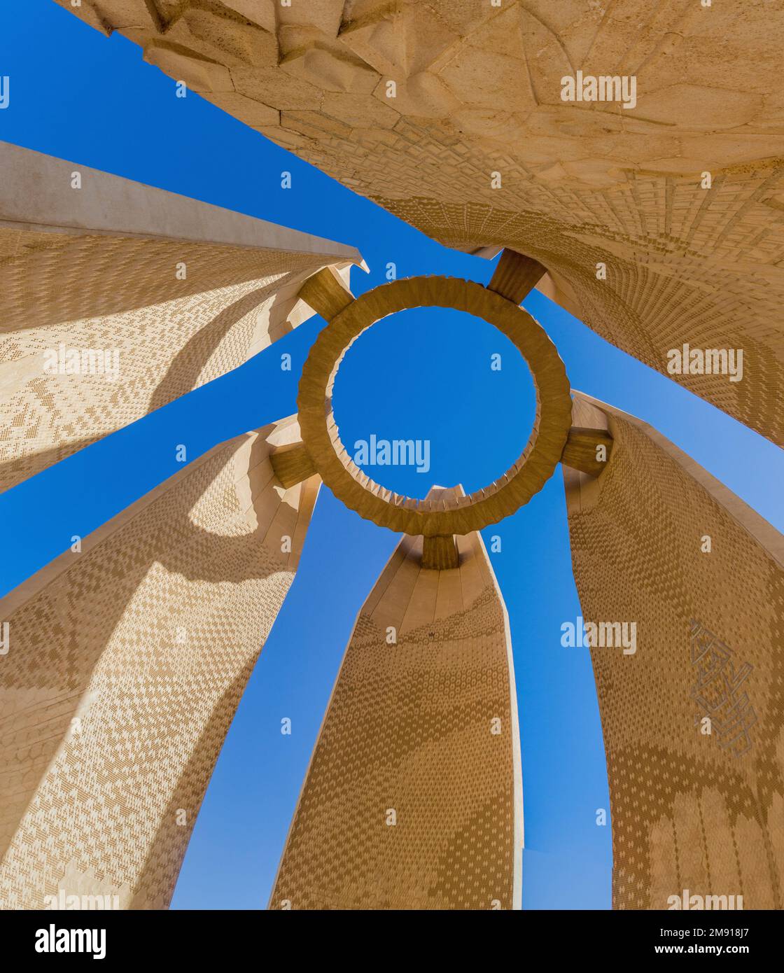 Monument to Arab-Soviet Friendship at Aswan High Dam, Egypt Stock Photo ...