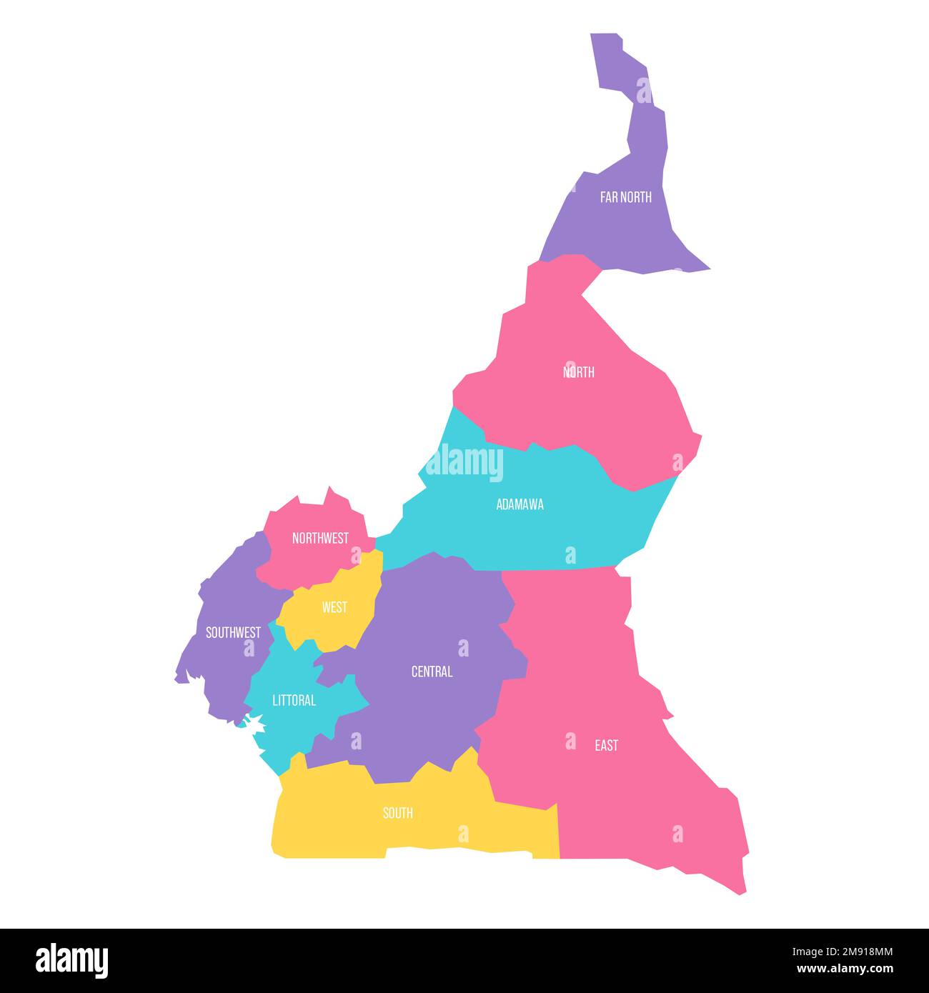 Political Map Of Cameroon Ezilon Maps
