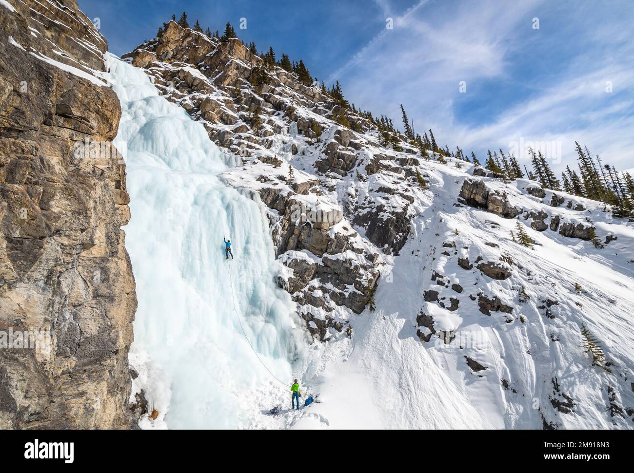 Brandon Prince and Ryan Pfleger climbing a route called Melt Out rated ...