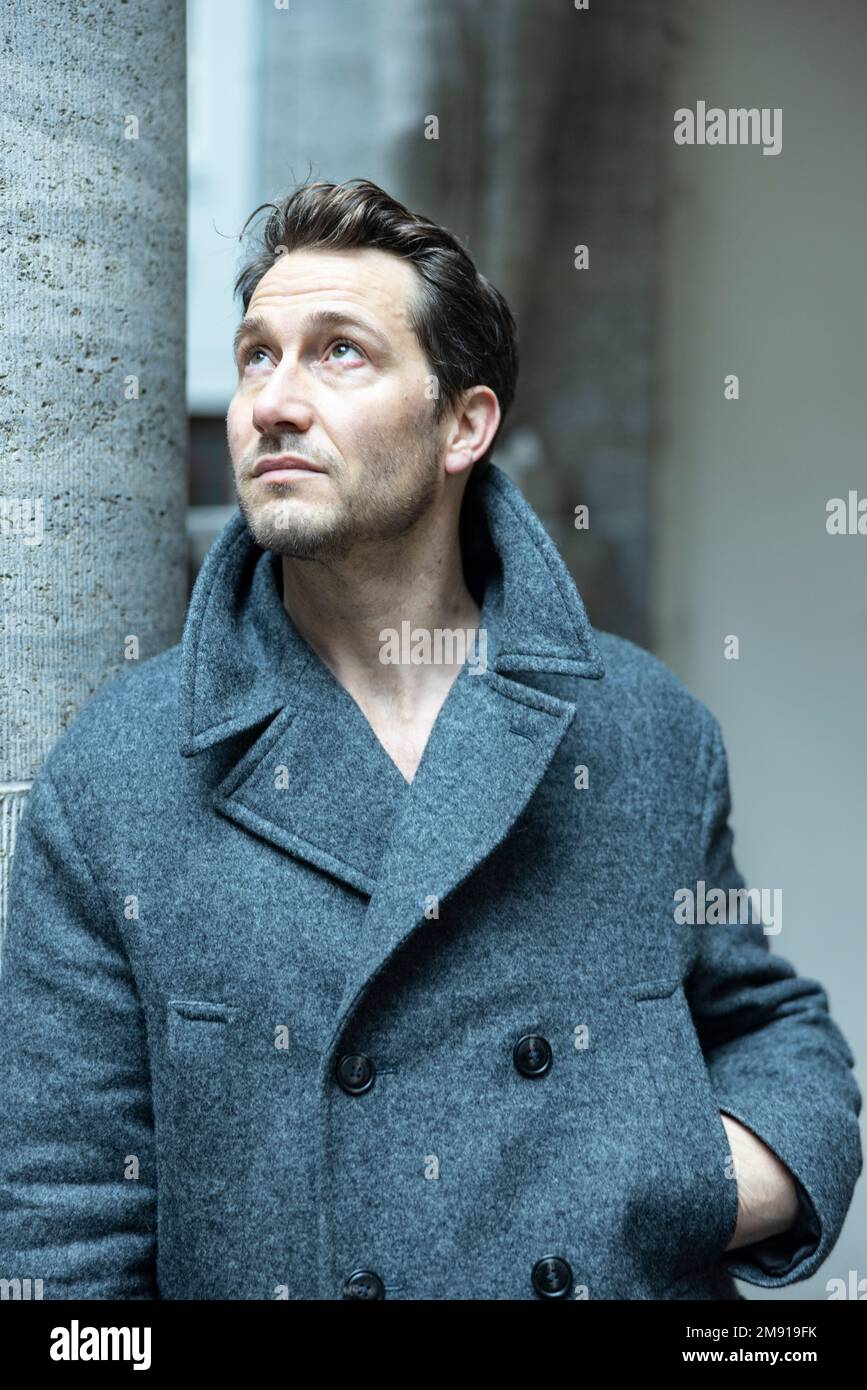 PRODUCTION - 16 January 2023, Hessen, Frankfurt/Main: Actor David Rott ...