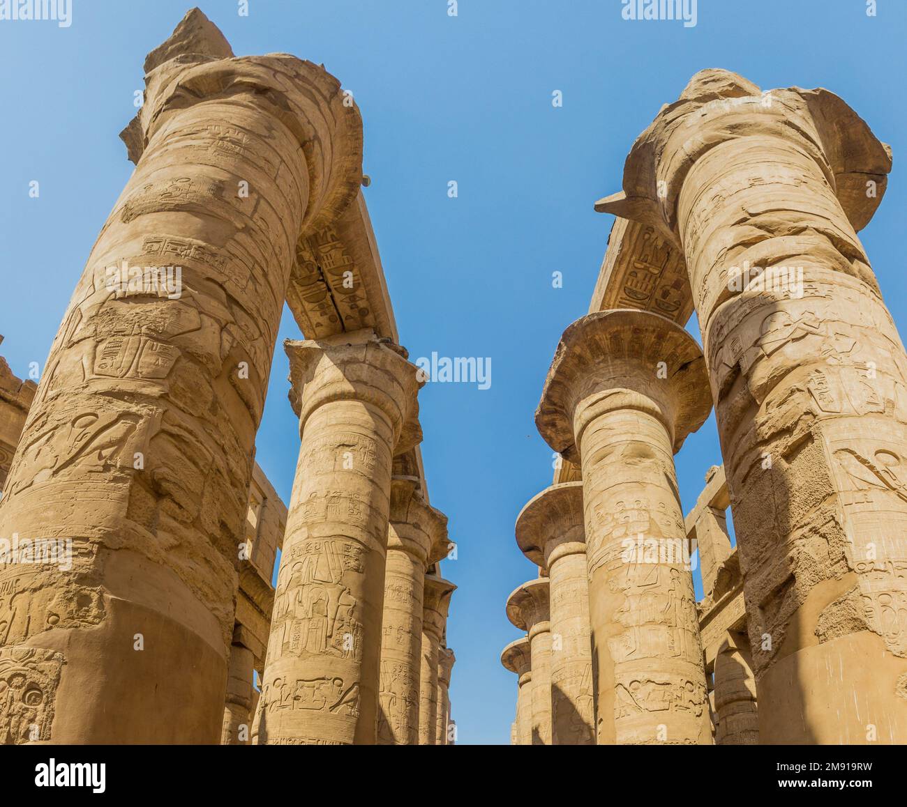 Columns of the Great Hypostyle Hall in the Amun Temple enclosure in ...
