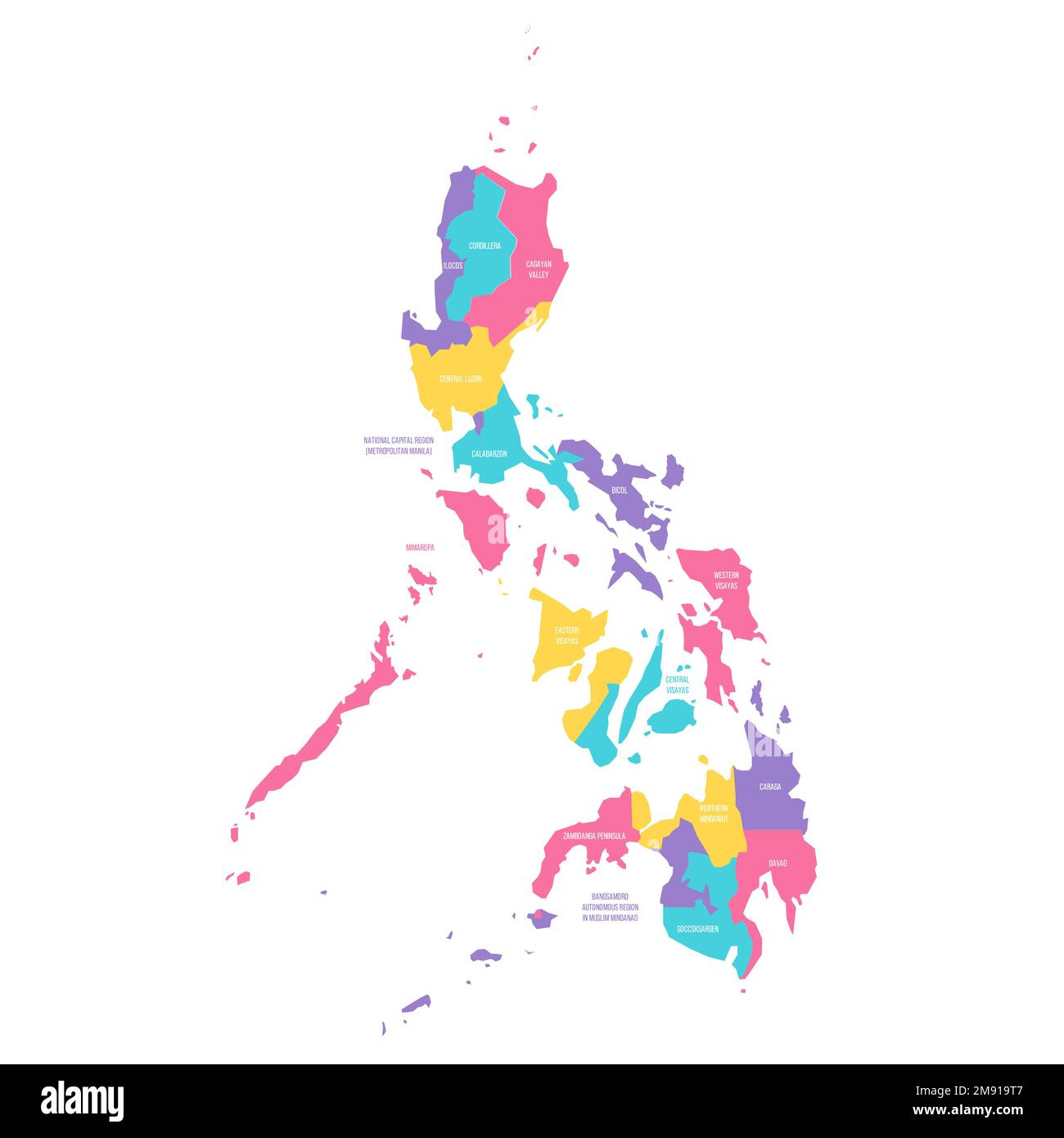 Philippines political map of administrative divisions - regions ...