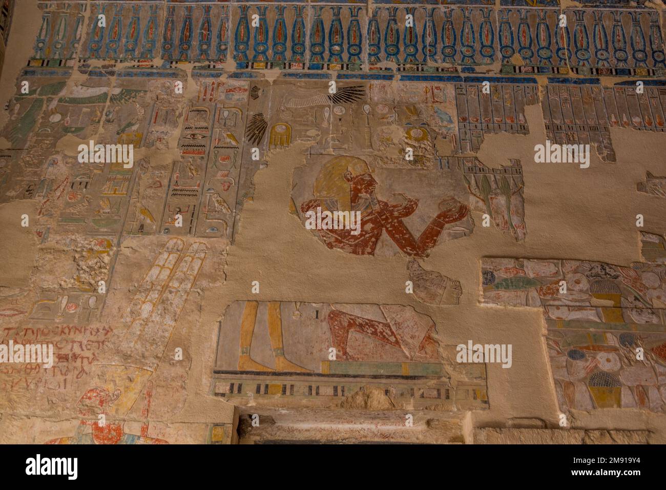 Wall decorations of the Temple of Hatshepsut at the Luxor's West bank ...