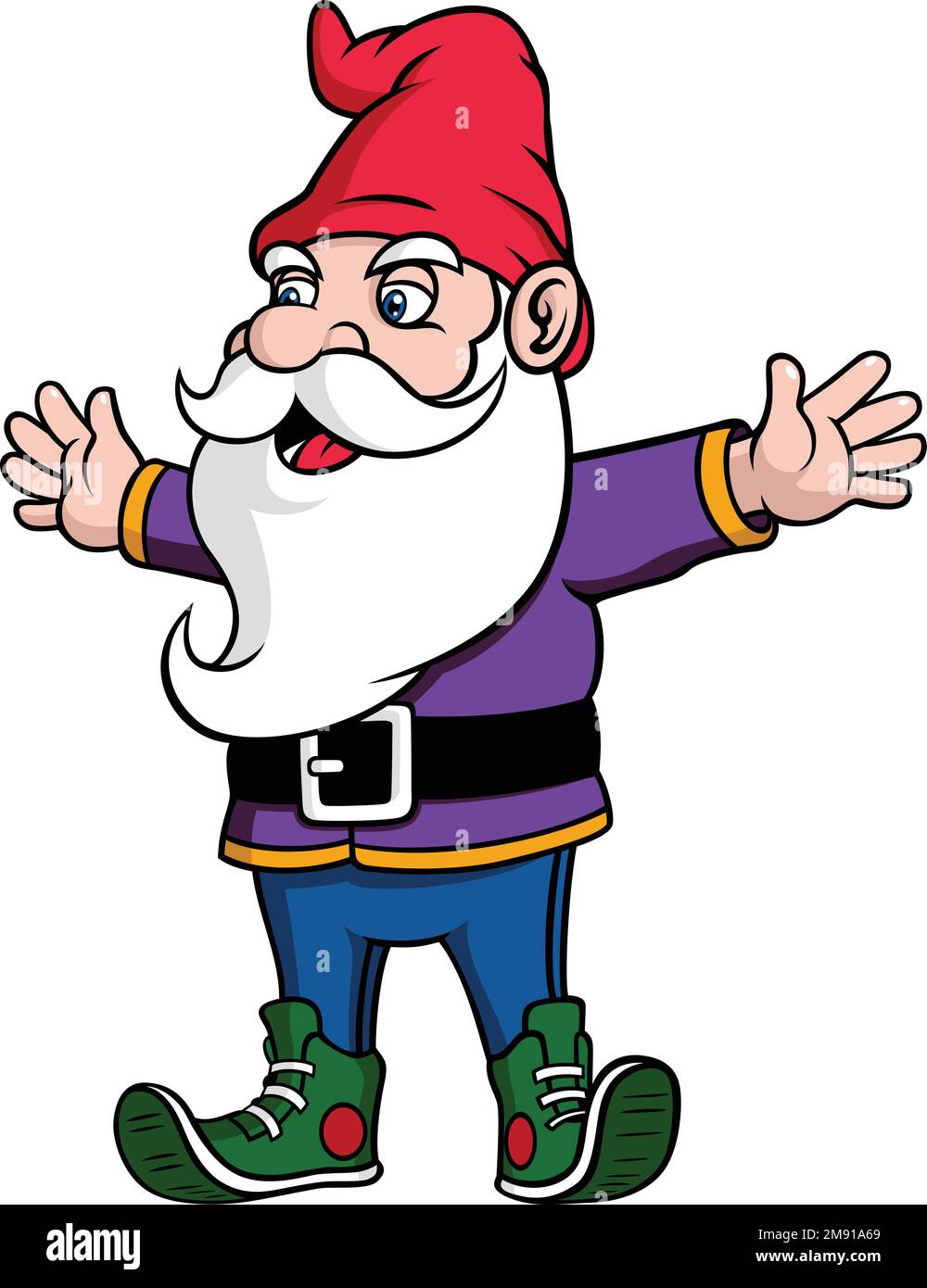 Garden Gnome Character Wearing a New Modern Sneakers Stock Vector Image ...