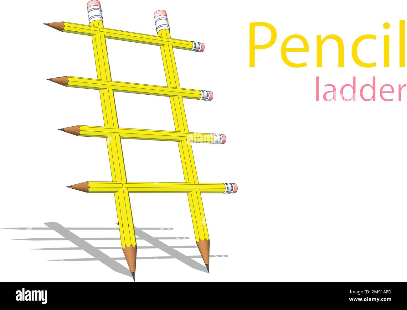 Business and design concept lot of color pencils and one pink color ...