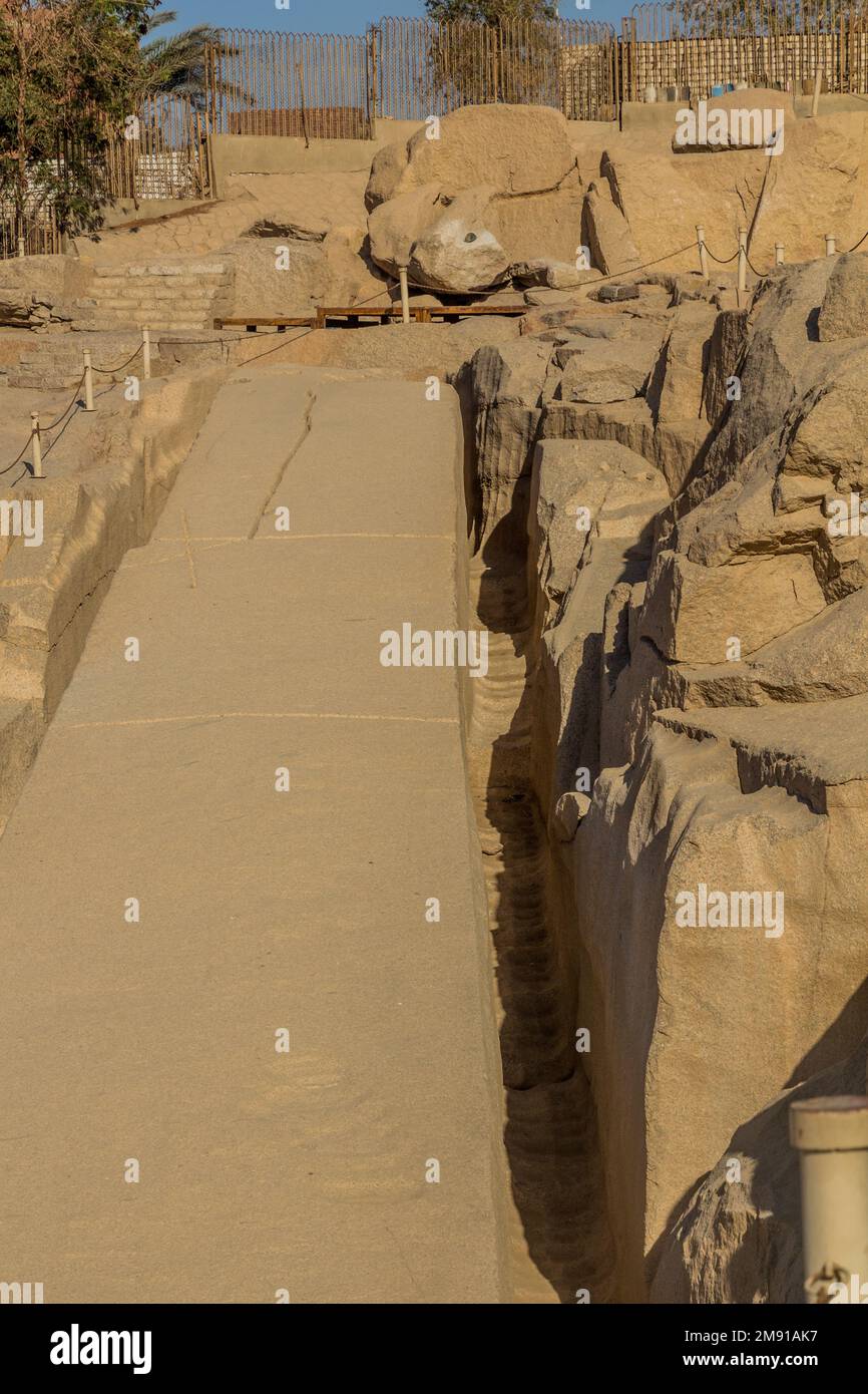 Unfinished obelisk in Aswan, Egypt Stock Photo - Alamy