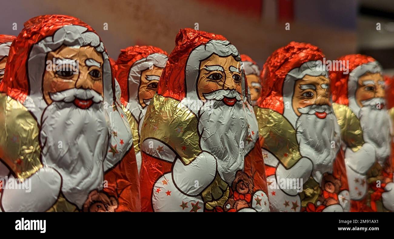Swiss chocolate santas hi-res stock photography and images - Alamy