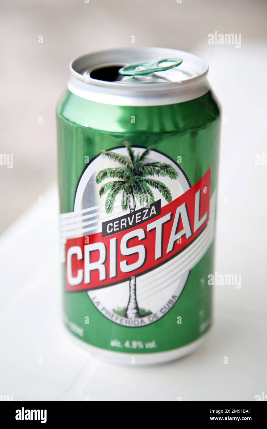 Local 'Crystal Beer', Havana, Cuba Stock Photo - Alamy