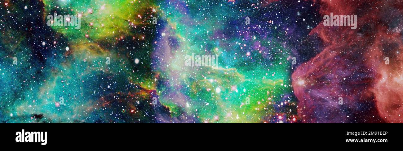 Colorful Starry Night Sky Outer Space background . Space scene with ...