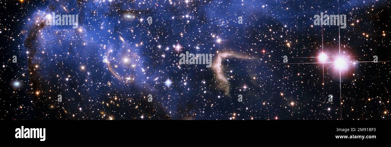 Colorful space background with stars . Galaxy with star and space dust ...