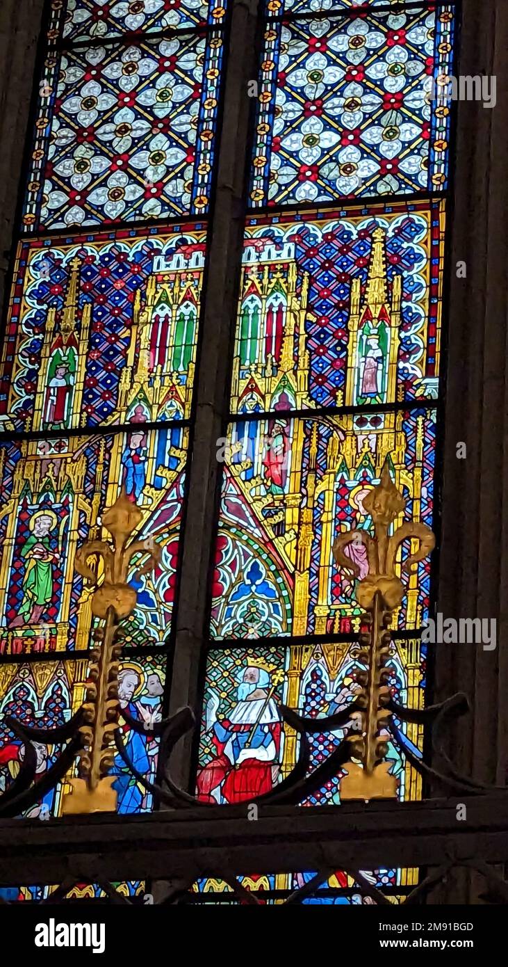 Stained glass window, Cologne cathedral Stock Photo - Alamy