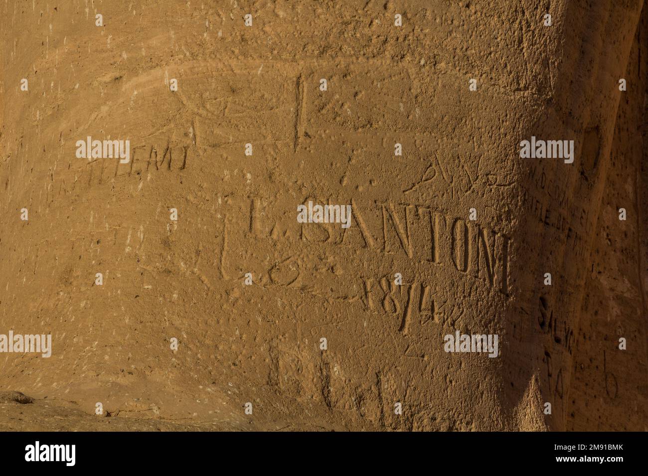 Old stone inscriptions at the Great Temple of Ramesses II in Abu Simbel ...