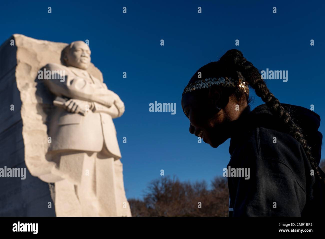 Journeé Dixon, 8, from Smithfield, Va., visits the Martin Luther King ...