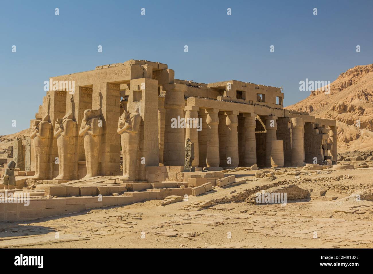 Ramesseum (Mortuary temple of Ramesses II) at the Theban Necropolis ...