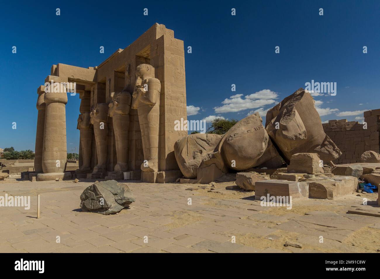 Ramesseum (Mortuary temple of Ramesses II) at the Theban Necropolis ...