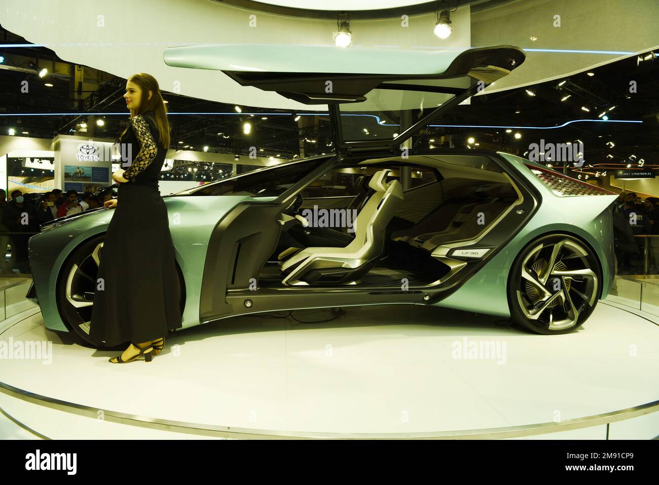 GREATER NOIDA, INDIA - JANUARY 13, 2023: Lexus LF-30 electrified concept car is on display at ...