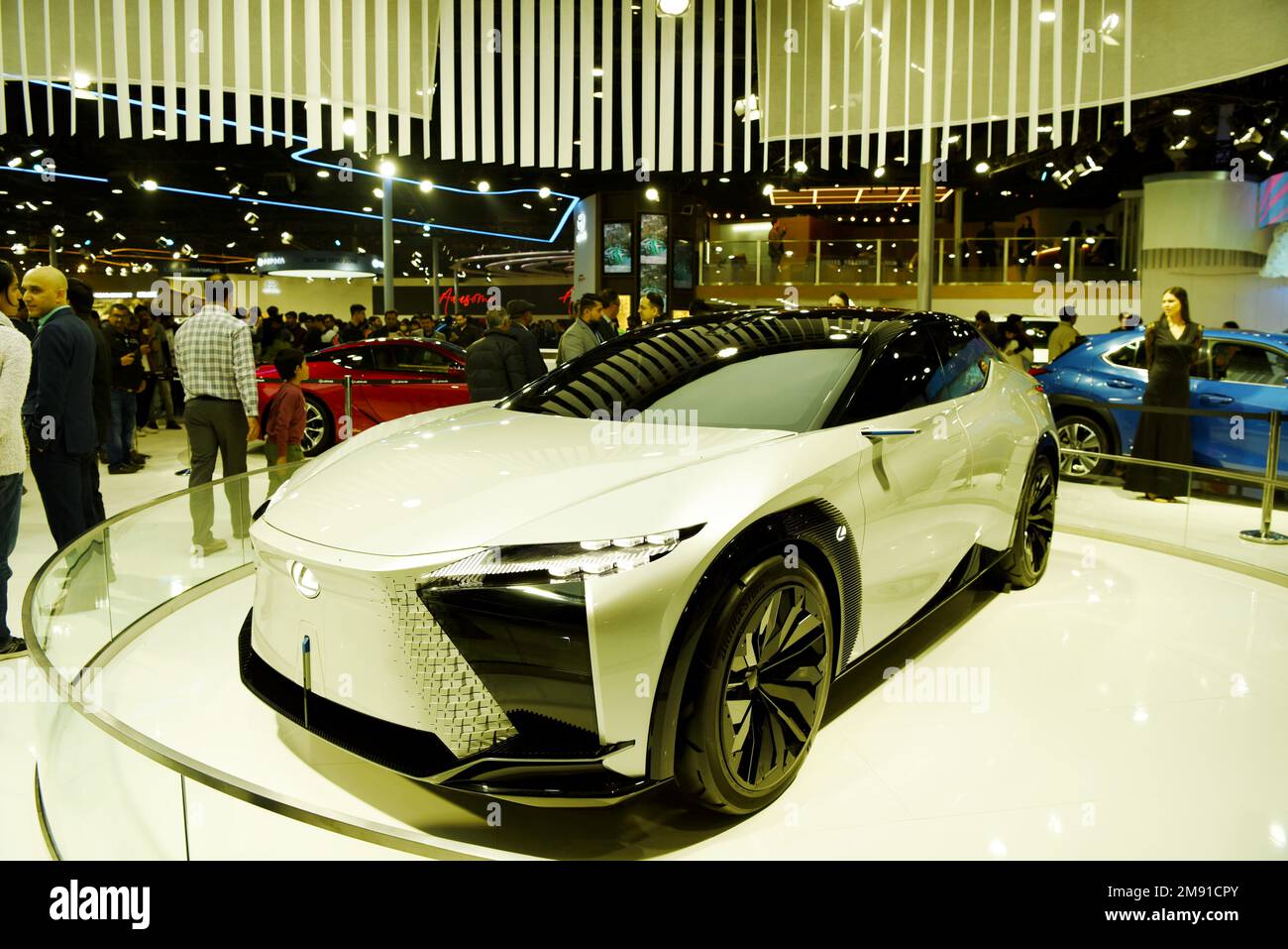 GREATER NOIDA, INDIA - JANUARY 13, 2023: Lexus LF-Z concept car is on display at Auto Expo 2023 ...