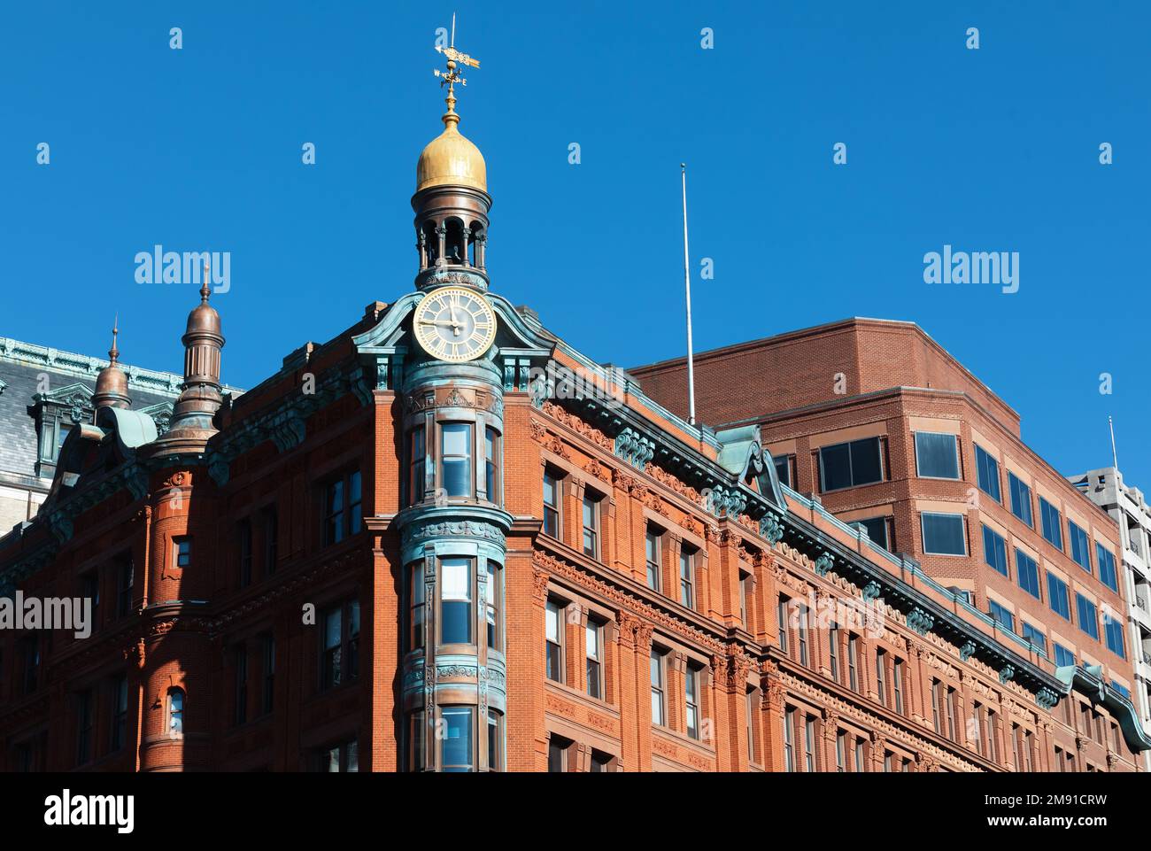 Historic SunTrust building with the clock tower in Washington DC ...