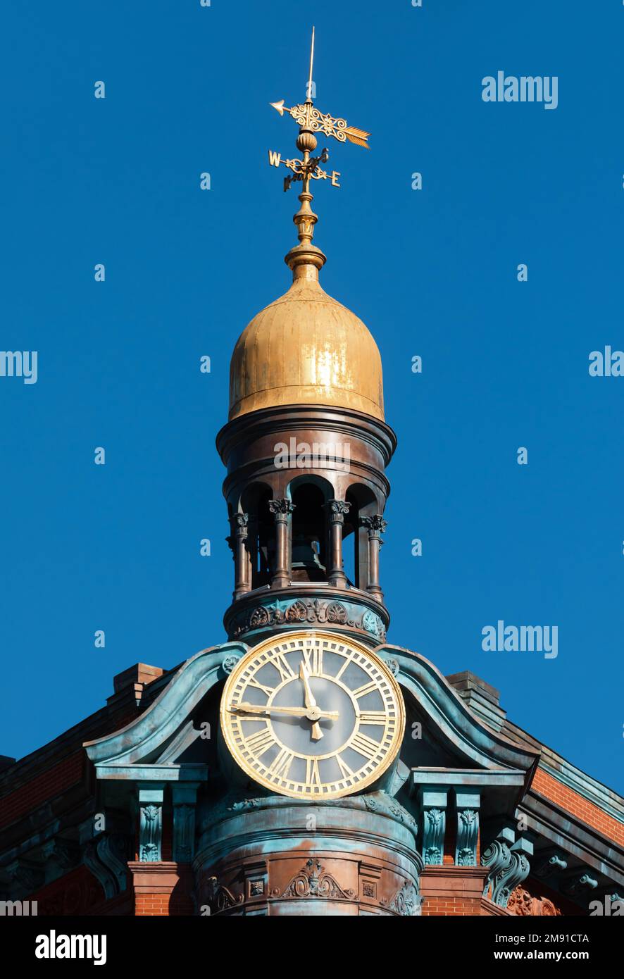 Historic SunTrust building with the clock tower in Washington DC ...
