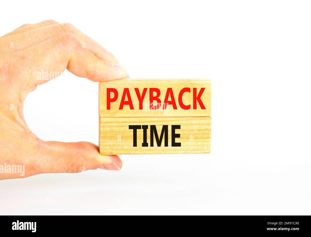 Payback time symbol. Concept words Payback time on wooden blocks ...