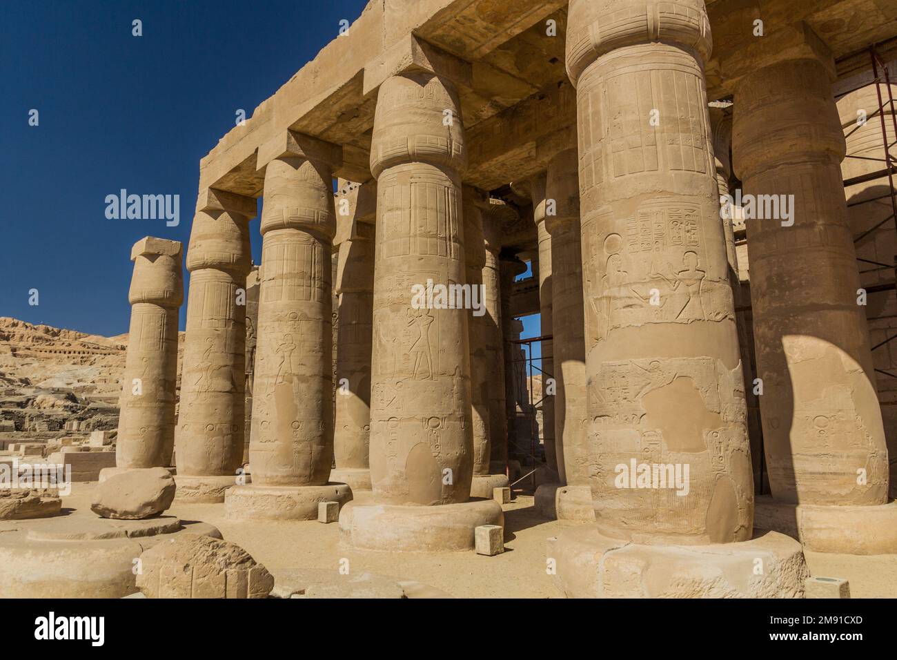 Ramesseum (Mortuary temple of Ramesses II) at the Theban Necropolis ...