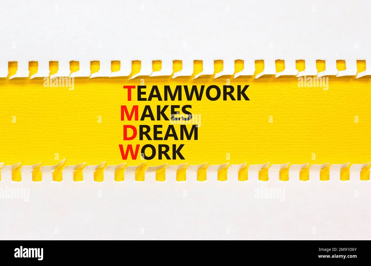 TMDW Teamwork makes dream work symbol. Concept words TMDW Teamwork ...