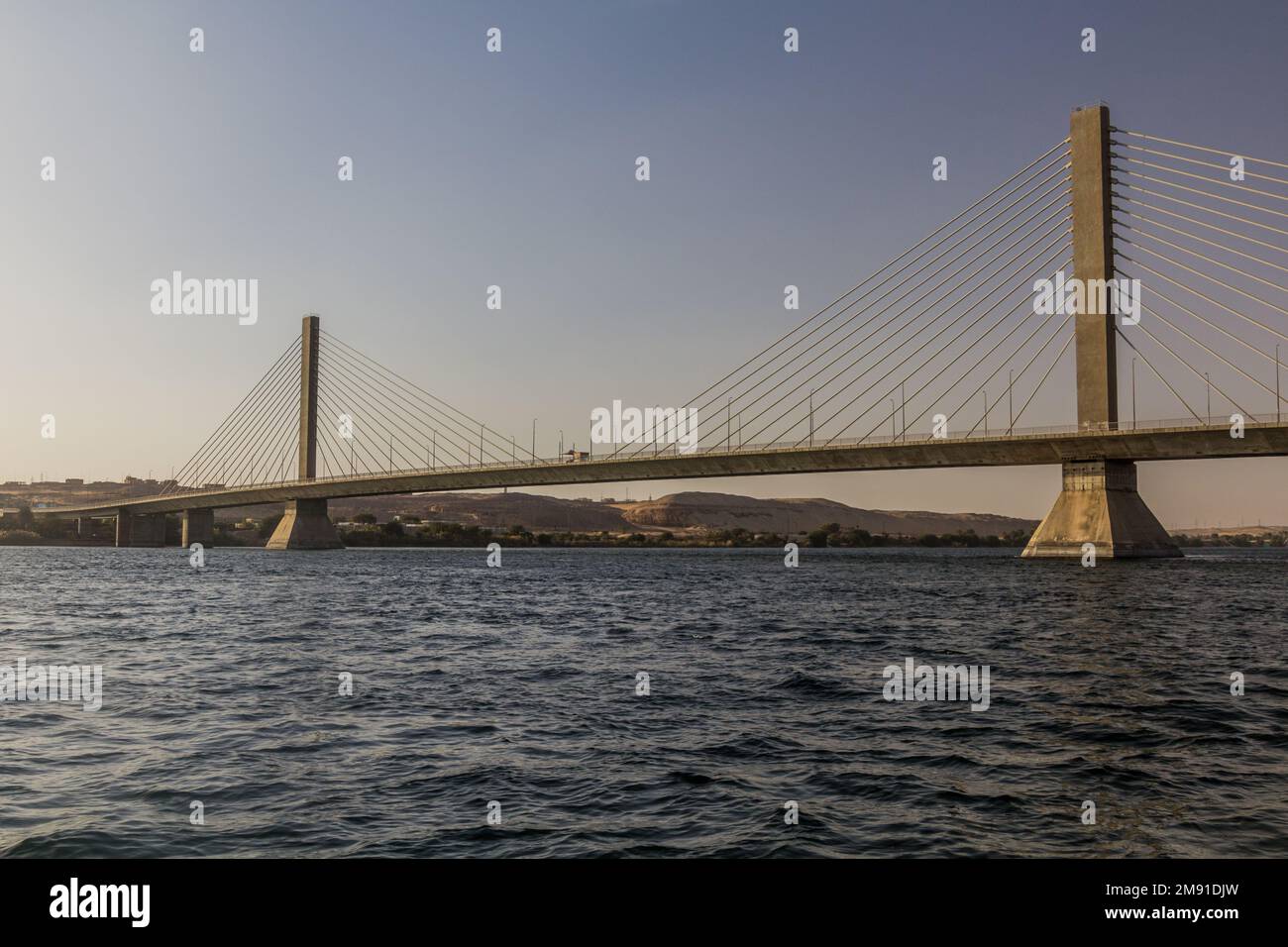 New Aswan Bridge over the river Nile, Egypt Stock Photo - Alamy