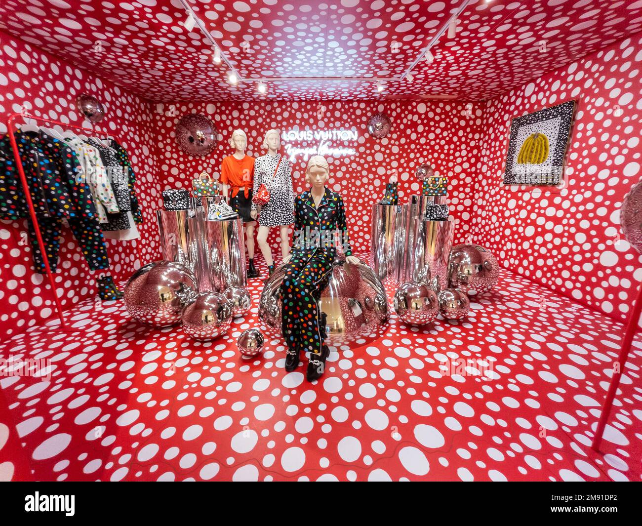 Paris , France, Wide Angle View, Luxury Fashion Store, Louis Vuitton ...